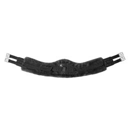 Mattes Mondf&ouml;rmiger Langgurt schwarz/schwarz 125 cm