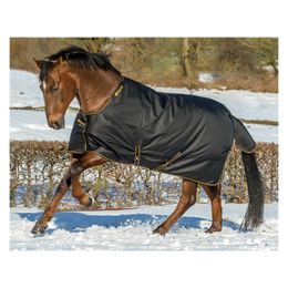 Bucas Outdoordecke Irish Turnout 150 g schwarz/gelb 135 cm