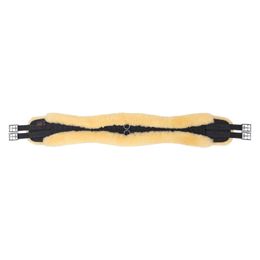 Christ Sattelgurt Lammfell schwarz/beige 140 cm