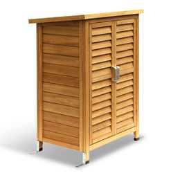 MCombo Gartenschrank Gerätehaus Geräteschuppen Garten Schuppen Schrank Holz 1200