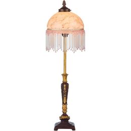 Casa Padrino Barockstil Tischleuchte Mehrfarbig Ø 20 x H. 66 cm - Barock & Jugendstil Möbel