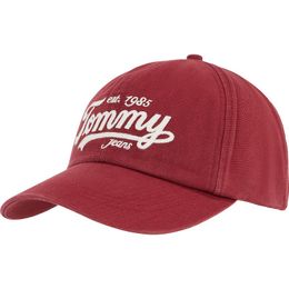 Tommy Jeans Baseball Cap »TJM ARCHIVE SCRIPT CAP« Mit festem Schirm Rustic Cherry