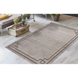Kayoom Teppich »Madita 225« rechteckig 9 mm Höhe 252.000 Points / m², Unifarben, modernes Design grau Obermaterial: 100% Polypropylen B : 80 cm 1...