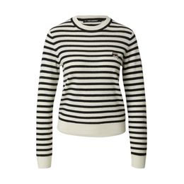 K by KARL LAGERFELD Karl Lagerfeld Pullover 'IKON' Damen Gr&ouml;&szlig;e XL schwarz / wei&szlig;
