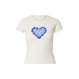 Converse T-Shirt 'HEART' Damen Gr&ouml;&szlig;e XXL blau / pastellgelb