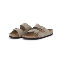 Birkenstock Low-Top Sneaker - Sandale Arizona aus Veloursleder - Gr. 45 (EU) - in Beige - für Damen