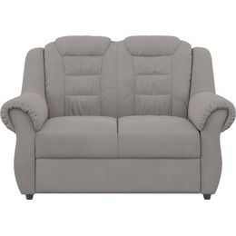 2-Sitzer Home Affaire "Boston", silber, B:145cm H:102cm T:101cm, 100% Polyester, Sofas, Sofa mit hoher R&uuml;ckenlehne
