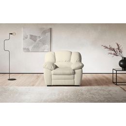 Sessel COTTA "Casino", beige (creme), B:109cm H:88cm T:92cm, SOFTLUX-Kunstleder;Luxus-Microfaser (100% Polyester);Luxus-Kunstleder;NaturLEDER, echtes Rindsleder, Sessel, Sessel, Polstergarnitur, auch als Set erh&auml;ltlich