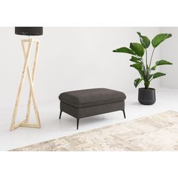 Sit & More Polsterhocker SIT & MORE "Emely", grau (fango), B:104cm H:47cm T:69cm, 100% Polyester, Hocker, Polsterhocker, mit praktischen Stauraum