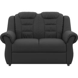 2-Sitzer Home Affaire "Boston", schwarz, B:145cm H:102cm T:101cm, 64% Polyurethan, 25% Polyester, 11% Baumwolle, Sofas, Sofa mit hoher R&uuml;ckenlehne