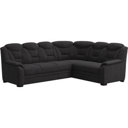 Ecksofa COTTA "Marcus L-Form", schwarz, B:263cm H:99cm T:211cm, 100% Polyester, Sofas, Ecksofa, wahlweise mit Bettfunktion & Stauraum
