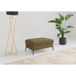 Sit & More Polsterhocker SIT & MORE "Emely", gr&uuml;n (olive), B:104cm H:47cm T:69cm, 100% Polyester, Hocker, Polsterhocker, mit praktischen Stauraum