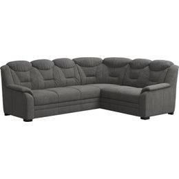 Ecksofa COTTA "Marcus L-Form", grau (anthrazit), B:263cm H:99cm T:211cm, 100% Polyester, Sofas, Ecksofa, wahlweise mit Bettfunktion & Stauraum