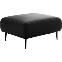 Hocker DESIGNWERK "Forma, zeitloser Desighocker mit aktuellem Fu&szlig;", schwarz, B:90cm H:47cm T:70cm, Flachgewebe 100% Polyester;Struktur 98% Polyester, 2% Acryl, Hocker, Polsterhocker, in hochwertiger Verarbeitung & tollem Sitzkomfort