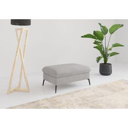 Sit & More Polsterhocker SIT & MORE "Emely", silber, B:104cm H:47cm T:69cm, 90% Polyester, 10% Polyamid, Hocker, Polsterhocker, mit praktischen Stauraum