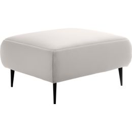 Hocker DESIGNWERK "Forma, zeitloser Desighocker mit aktuellem Fu&szlig;", wei&szlig; (snow), B:90cm H:47cm T:70cm, Flachgewebe 100% Polyester;Struktur 98% Polyester, 2% Acryl, Hocker, Polsterhocker, in hochwertiger Verarbeitung & tollem Sitzkomfort