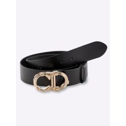 Heine Witt Damen Gürtel, schwarz, Größe 75