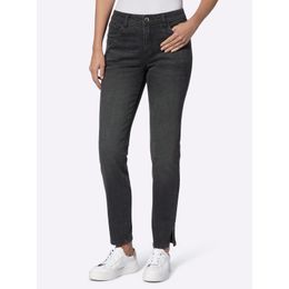 Heine Damen R&ouml;hrenjeans, Grau, Gr. 44, Skinny, Material: Baumwolle