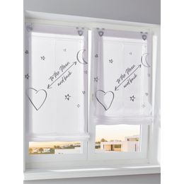 HEINE HOME Raffrollo, Wei&szlig;, Gr. 130x45 cm, Rollos, Material: Polyester