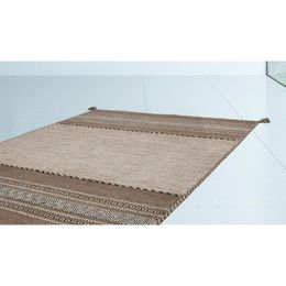 Kayoom Teppich »Alhambra 335« rechteckig 5 mm Höhe Maschinell gewebter Flachflor-Teppich, 100% Baumwolle, Ethno-Design Elfenbein Obermaterial: 100%...