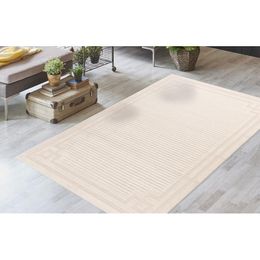 Kayoom Teppich »Madita 225« rechteckig 9 mm Höhe 252.000 Points / m², Unifarben, modernes Design Weiß Obermaterial: 100% Polypropylen B : 120 cm...