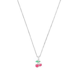 Prinzessin Lillifee Kette mit Anhänger »Kirschen-Design, 2039767« silberfarben-pink-grün Mädchen Kette im Kirschen-Design von Prinzessin Lillifee