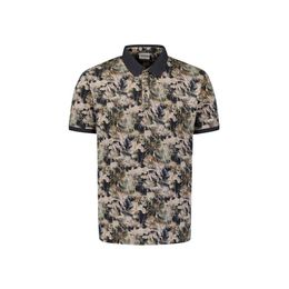 NO EXCESS Poloshirt in Schwarz/ Beige - 68% | Gr&ouml;&szlig;e XL | Herren-plussize