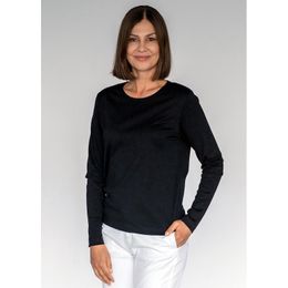 Clarina Damen T-Shirt &raquo;VERENA&laquo; Pima Cotton Interlock schwarz 42