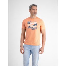 Lerros T-Shirt »Herren T-Shirt mit sommerlichem Brustprint« PALE PAPAYA 3XL 3XL MODERN FIT (schmale Passform)