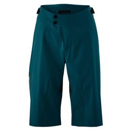 Gonso Radhose »NOMESINO« Damen Bike-Shorts, MTB Fahrradhose mit Sitzpolster, Bund flexibel fossil blue 34 - Normalgrößen Normalgrößen 34 Körpernahe...