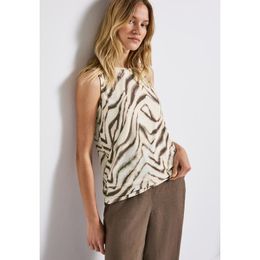 Street One Tr&auml;gertop mit All-Over Print tumbled beige 42 42 Top von Street One