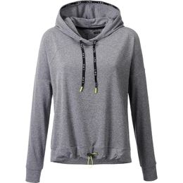 LPO Sweatjacke »Damen Hoodie Yasmina« dolphinmelange 44L 44L Leichtes, elastisches Material für hohen Tragekomfort