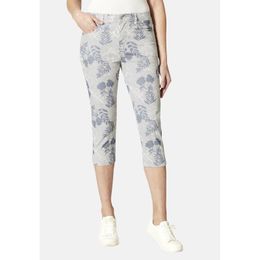 STOOKER WOMEN 7/8-Hose »Tahiti Print Capri Slim Fit« Capri Slim Fit Casual Clean Wash für Damen blue stripe & flowers 42 - Länge 21 Länge 21 42...