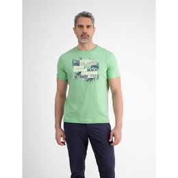 Lerros T-Shirt »Herren T-Shirt mit sommerlichem Brustprint« LIGHT PEPPERMINT S S MODERN FIT (schmale Passform)