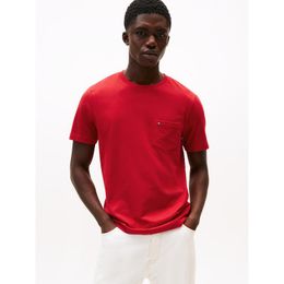 Tommy Hilfiger T-Shirt »ESSENTIAL SOLID POCKET TEE« Medium Red L L Rundhalsshirt aus Tommy Hilfiger