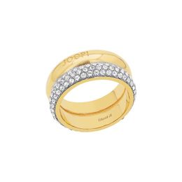 JOOP! Fingerring »2039844/-45/-46« mit Zirkonia (synth.) gelbgoldfarben-kristallweiß 58 Damen Ring von JOOP!