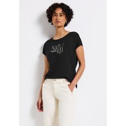 Street One Shirttop mit Schriftzug Black 42 42 T-Shirt von Street One