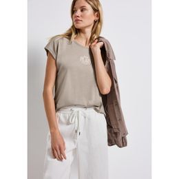 Street One Shirttop mit Wording Print tumbled beige 42 42 T-Shirt von Street One