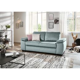 Schlafsofa DIE PLANBAR, B:196cm H:90cm T:100cm, blau, 100% Polyester, Kinderzimmer, Sofas, "MP-PD19021", mit Längsschläferfunktion 140x210 cm