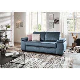 Schlafsofa DIE PLANBAR, B:196cm H:90cm T:100cm, blau, 100% Polyester, Kinderzimmer, Sofas, "MP-PD19021", mit Längsschläferfunktion 140x210 cm