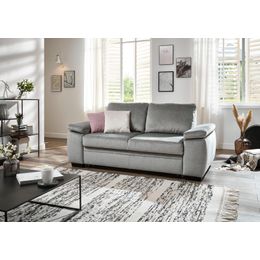 Schlafsofa DIE PLANBAR, B:196cm H:90cm T:100cm, grau, 100% Polyester, Jugendzimmer, Sofas, "MP-PD19021", mit L&auml;ngsschl&auml;ferfunktion 140x210 cm