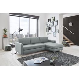 Ecksofa DIE PLANBAR, B:265cm H:82cm T:172cm, blau, 100% Polyester, Wohnzimmer, Sofas, "MP-IN19027 L-Form", wahlweise mit Bettfunktion, frei im Raum