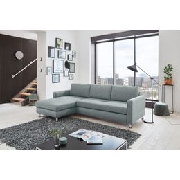 Ecksofa DIE PLANBAR, B:265cm H:82cm T:172cm, blau, 100% Polyester, Wohnzimmer, Sofas, "MP-IN19027 L-Form", wahlweise mit Bettfunktion, frei im Raum