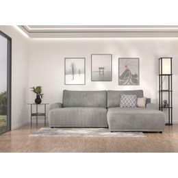 Ecksofa Trendmanufaktur, B:250cm H:82cm T:167cm, blau, 92% Polyester, 8% Polyamide, Wohnzimmer, Sofas, "Fordon, Schlafsofa mit Bettkasten, Couch in