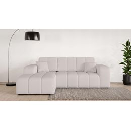 Ecksofa Inosign, B:244,5cm H:88cm T:164,5cm, beige, 100% Polyester, Wohnzimmer, Sofas, "CASSY L-Form, Schlafsofa mit Bettkasten, Maße B/T/H: