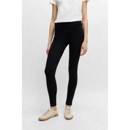 BOSS Orange Damen Leggings "Estretch Premium Damenmode", schwarz, Gr. M, unifarben, Jersey, Obermaterial: 80% Viskose, 16% Polyamid, 4% Elasthan,