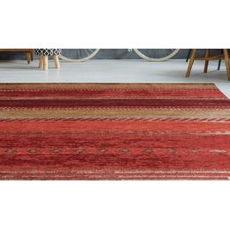 Teppich Calo-deluxe, B:155cm H:8mm L:230cm, bunt, Baumwolle, Chenille, Kunstfaser, Wohnzimmer, Teppiche, "Ophir 205", Kurzflor, Wohnzimmer