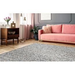 Fellteppich Calo-deluxe, B:80cm H:5mm L:150cm, grau, Kuhfell, Leder, Teppiche, "Vezzana 615", echtes Rinderfell, Wohnzimmer