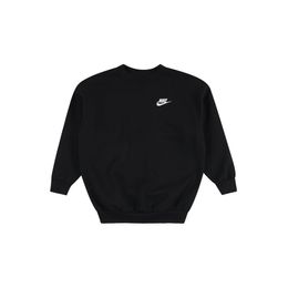 Nike Sportswear Sweatshirt 'Club Fleece' M&auml;dchen Gr&ouml;&szlig;e 122/128 schwarz / wei&szlig;
