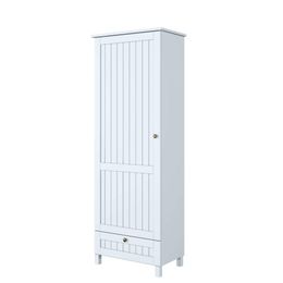 Garderobenschrank Home Affaire "Juventus", weiß, B:67cm H:180cm T:38cm, Massivholz, Schränke, aus massiver Kiefer, Breite 67cm, mit Kleiderstange